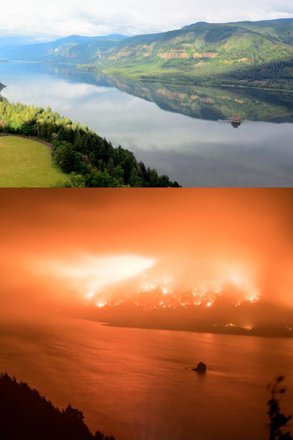 Devastating wildfire leaps Columbia River, prompts evacuations in ...