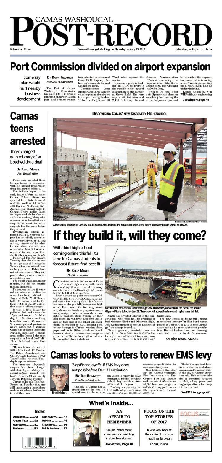 Thursday, Jan. 25th - Camas-Washougal Post-Record