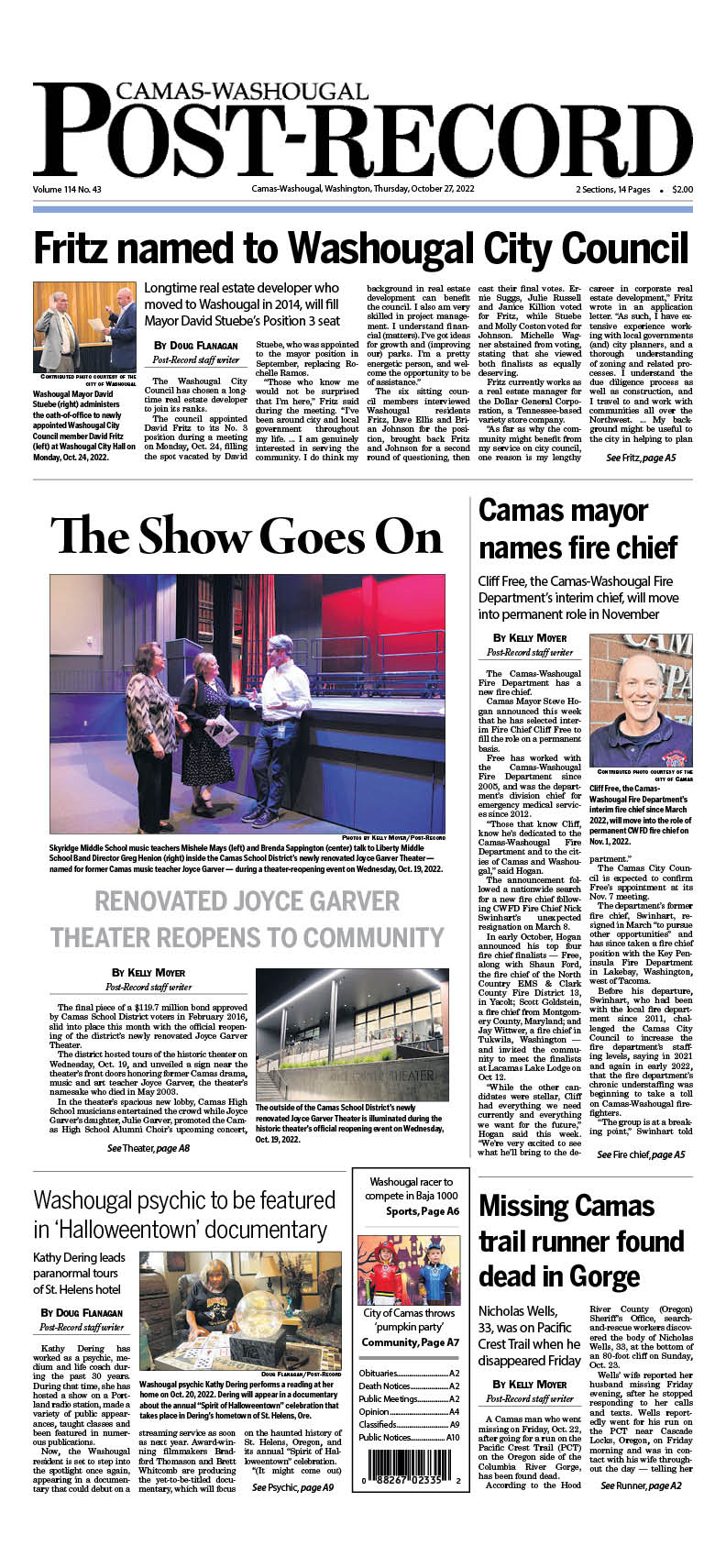 Front Page | Camas-Washougal Post-Record