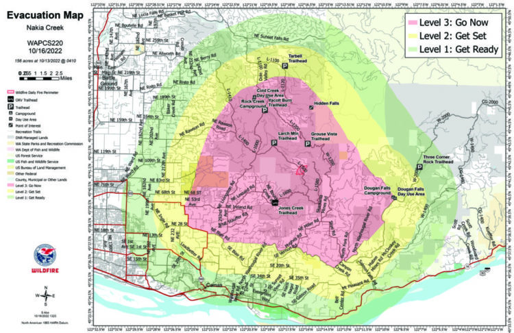 Nakia Creek Fire expands, thousands of Camas-Washougal residents now in ...