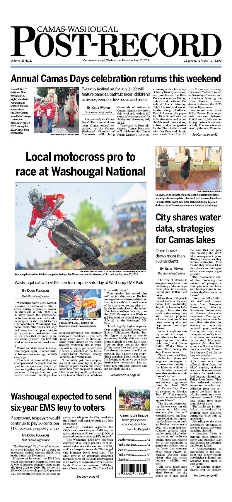 July 20, 2023 - Camas-Washougal Post-Record