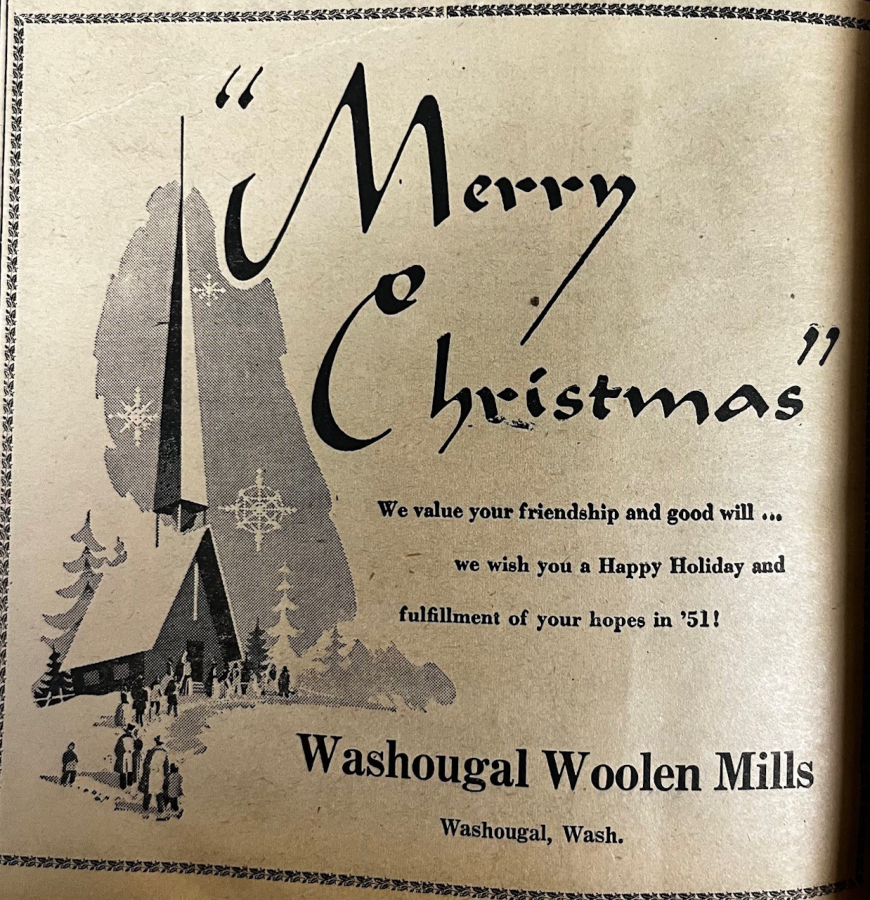 Yuletides of Yesteryear - Camas-Washougal Post-Record